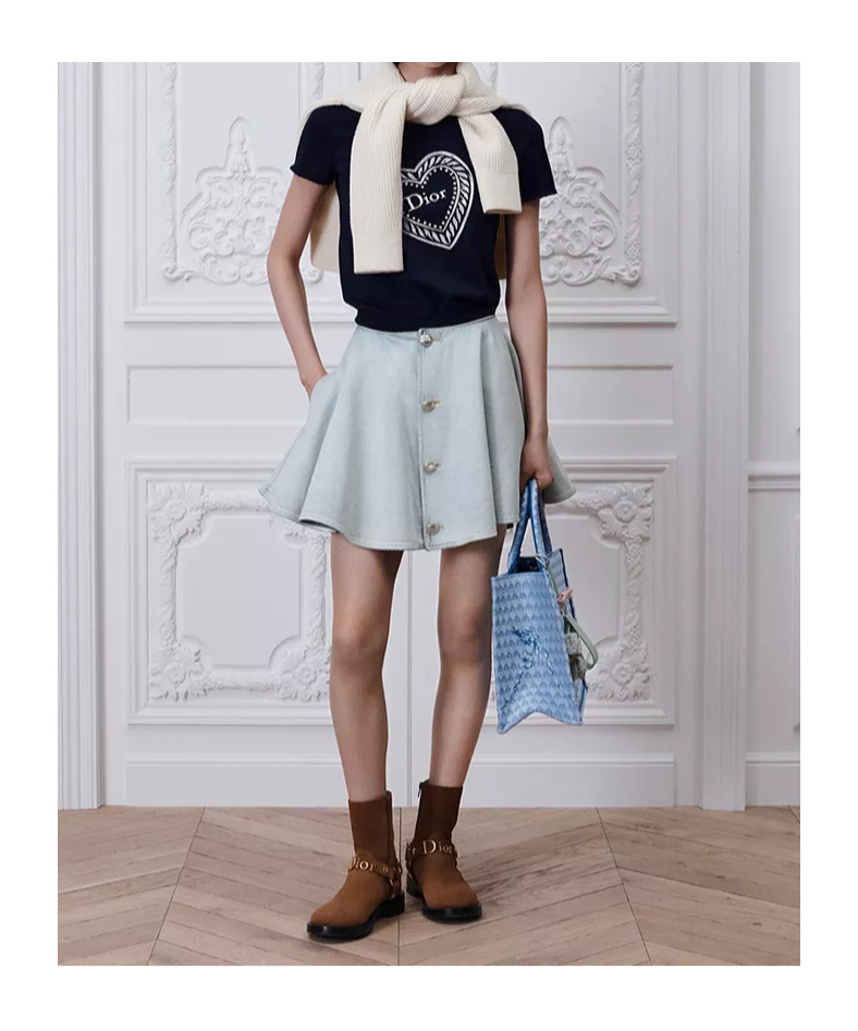 DIOR Dior Short-Sleeved Sweater with Heart Motif